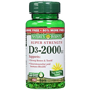 Nature's Bounty, D 2000 Iu Softgels, 150 Count