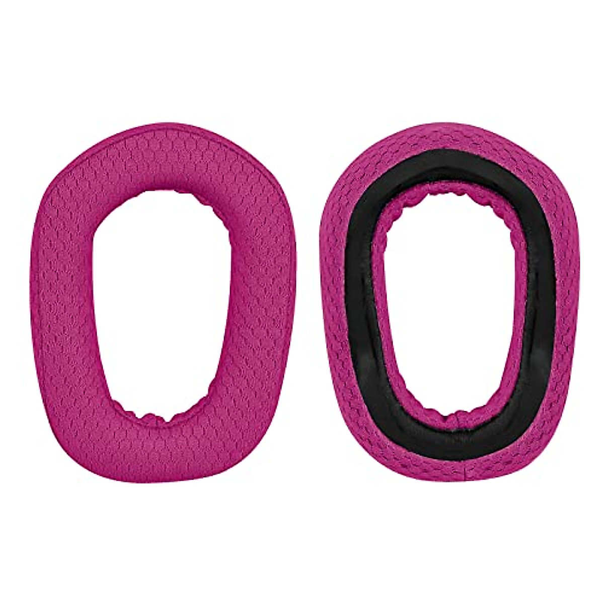 Geekria Comfort Mesh Fabric Replacement Ear Pads for Logitech G435 G335 Headphones Ear Cushions, Headset Earpads, Ear Cups Repair Parts (Red)
