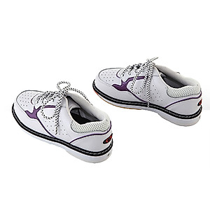 LIPPAN Bowling Shoes for Womens Lawn Bowling Sneakers Breathable Non-Slip Comfort,White,7