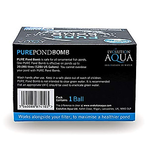 Evolution Aqua Pure Pond Bomb – for Crystal Clear Healthy Water, Treats up to 20,000 litres