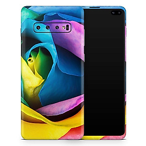 DesignSkinz Rainbow Dyed Rose V3 Protective Vinyl Decal Wrap Skin Cover Compatible with The Samsung Galaxy S20 (Screen Trim & Back Glass Skin)