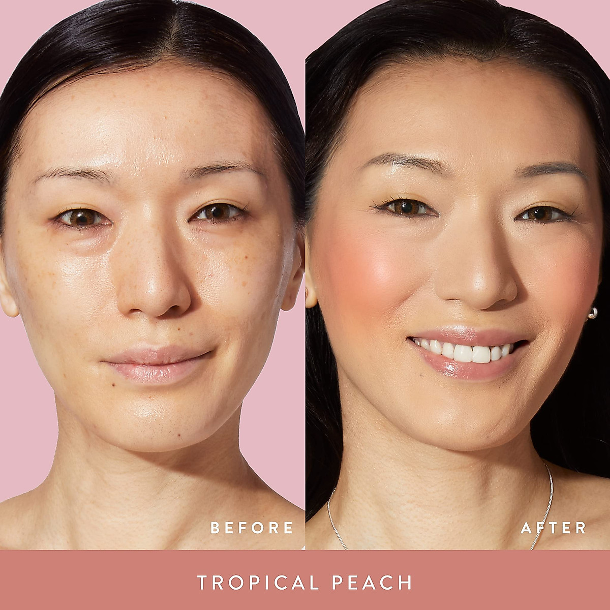 LAURA GELLER NEW YORK Baked Blush-n-Brighten Marbleized Blush - Tropical Peach and Angled Blush Brush Bundle