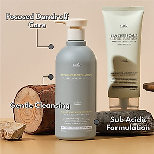 LA'DOR Anti-Dandruff Shampoo (16.9 fl.oz.) - For Oily Scalp with Dandruff, Gently Cleanses Away Dead Skin Cells, Alleviates Itching and Irritation LADOR