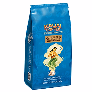 Kauai Whole Bean Coffee, Koloa Estate Medium Roast - Arabica Whole Bean Coffee from Hawaii’s Largest Coffee Grower - Bright Aroma with Light Floral Notes - 32 Ounce