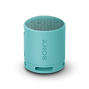 Sony SRS-XB100 Wireless Bluetooth Portable Lightweight Super-Compact Travel Speaker, Durable IP67 Waterproof & Dustproof Shower Speaker, 16 Hour Battery, Versatile Strap, & Hands-free Calling, Blue
