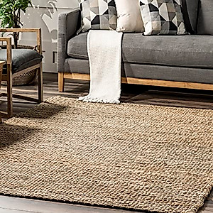 nuLOOM Hailey Hand Woven Jute Area Rug, 8x10, Natural
