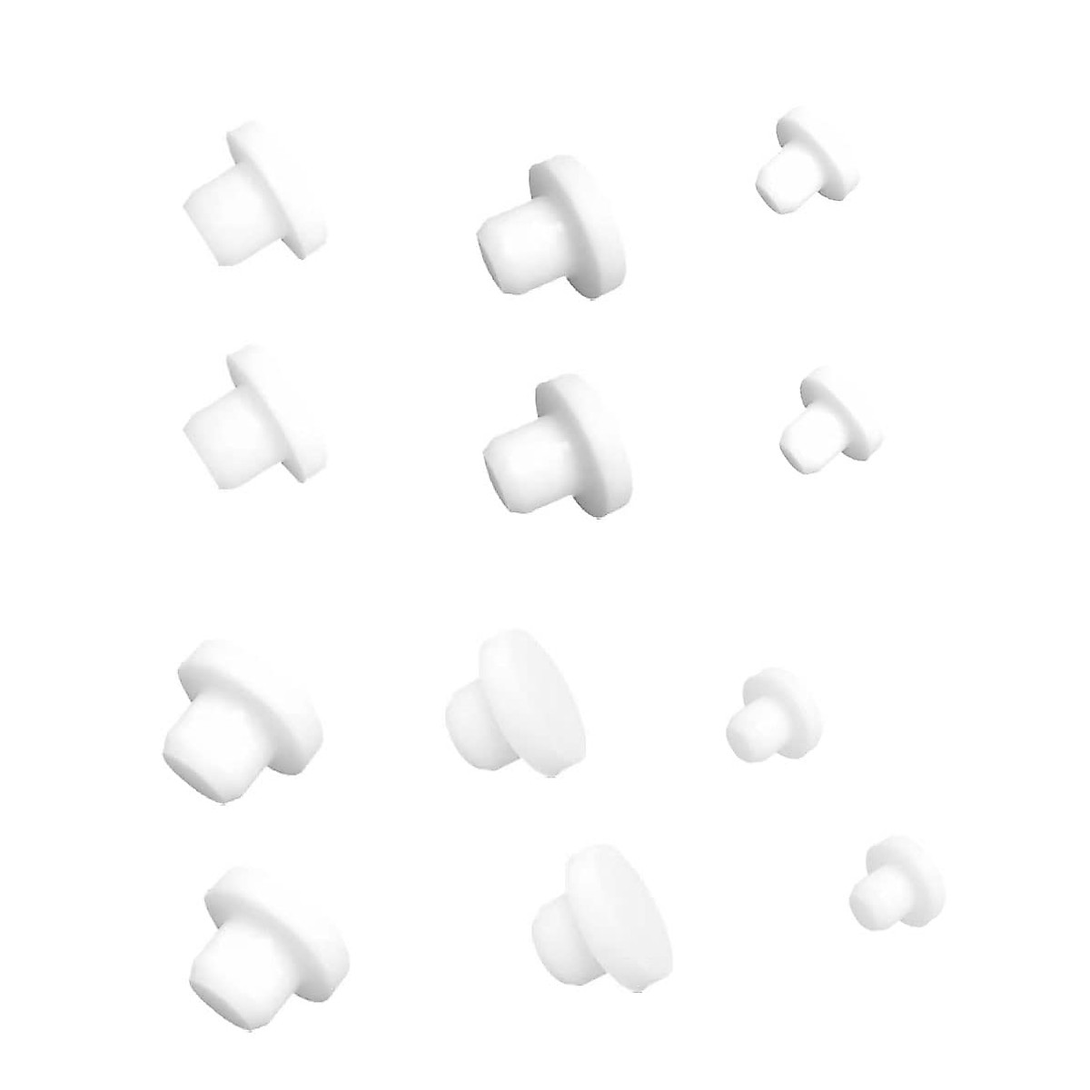 12 PCS 6PCS Sizes Belly Button Plug ,Belly Button Shaper Tummy Tuck for Liposuction or Umbilical Hernia Repair,Belly Button Trainer Silicone Plug T-Shaped white