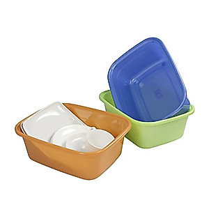 Dehouse 3-Pack 12 Quart Wash Basin, Dish Pan