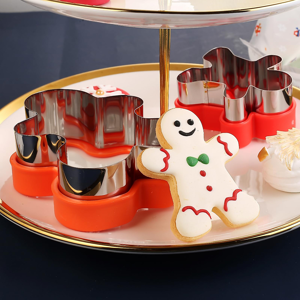 ETERSION Gingerbread Cookie Cutters 5 Pieces 5 Sizes 1" to 4.9" Gingerbread Man Cookie Cutter