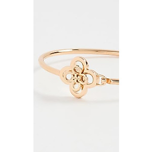 Tory Burch Women's Kira Clover Hinge Bracelet, Tory Gold, One Size