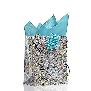 Crown 480 Sheets Bulk Pack Light Blue Tissue Paper Gift Wrap - Ream of Paper - 15 inch. x 20 inch. Wrapping Tissue Paper - for Scrapbooking Paper, Art n Crafts, Wrapping Christmas Gifts and More!!