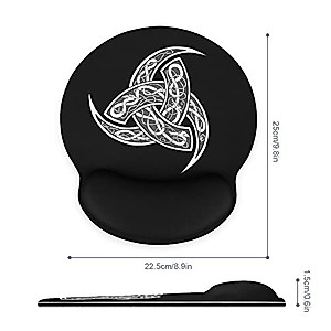 SEPTYK Norse Viking Goddess Wiccan Pattern Ergonomic Mouse Pad with Wrist Support Rest Gel Non-Slip Rubber Base Mousepad for Computer Laptop Home Office Gaming Pain Relief
