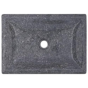 Sink Gray 19.7"x13.8"x3.9" Marble,Modern Marble Countertop Sink: A Stylish and Durable Addition to Your Bathroom Bath Fixtures，Bathroom Sinks