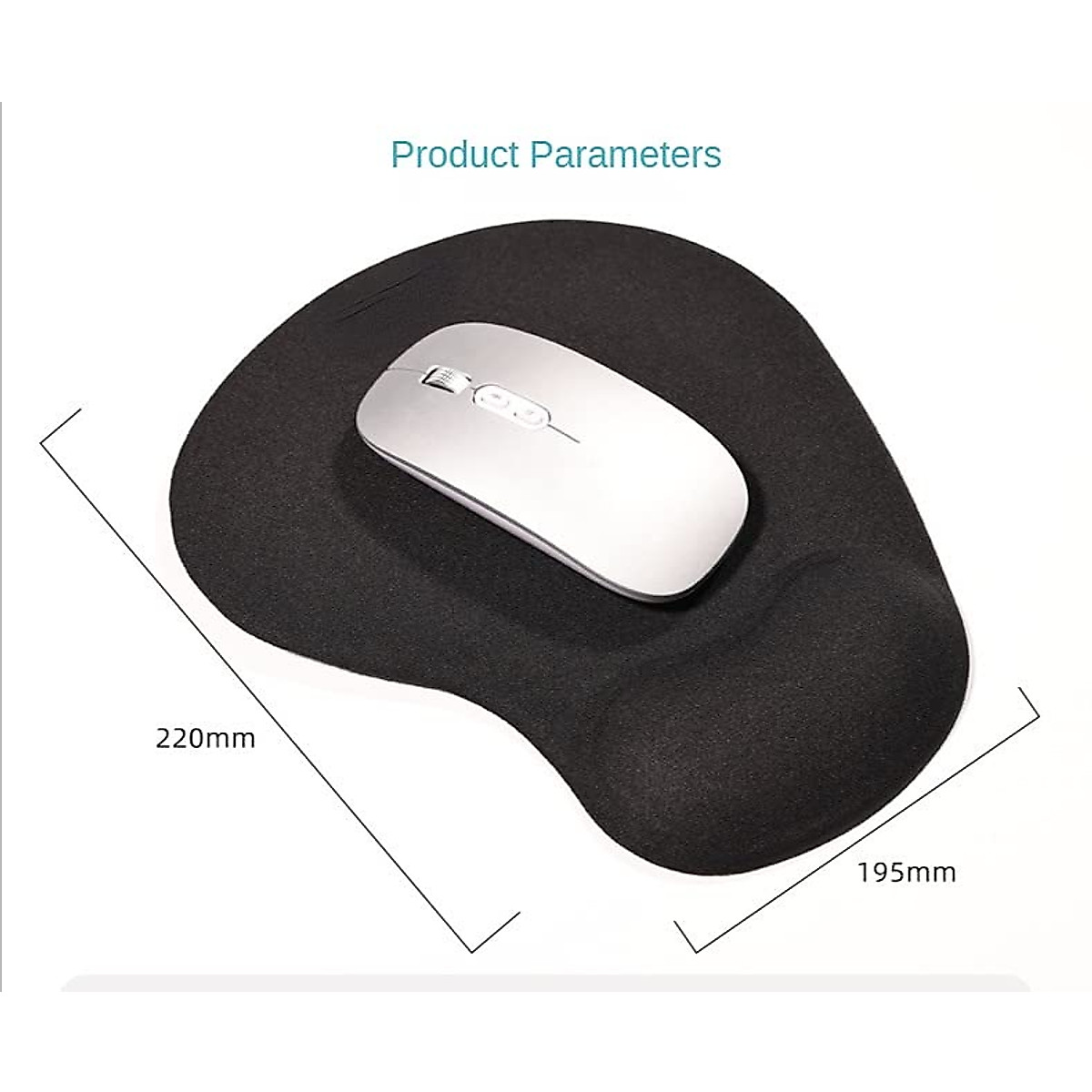 MECOSEN Ergonomic Mouse Pad with Wrist Support Gel Mouse Pad, Comfortable Computer Mouse Pad for Laptop for Office & Home