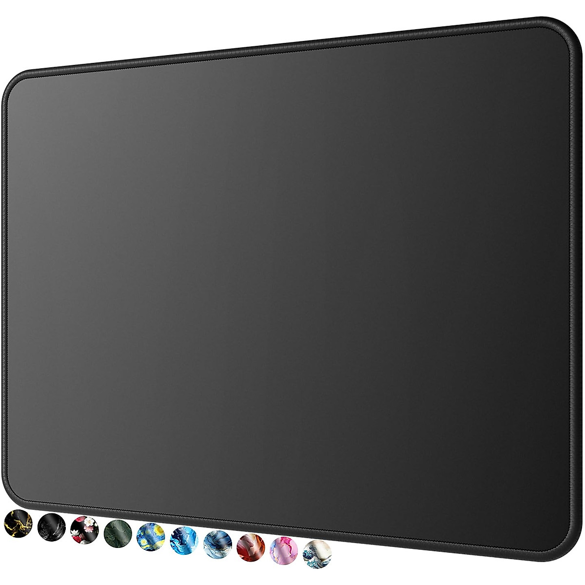 MROCO Mouse Pad [30% Larger] with Non-Slip Rubber Base, Premium-Textured & Waterproof Computer Mousepad with Stitched Edges, Mouse Pads for Computers, Laptop, Gaming, Office & Home, 8.5 x 11 in, Black