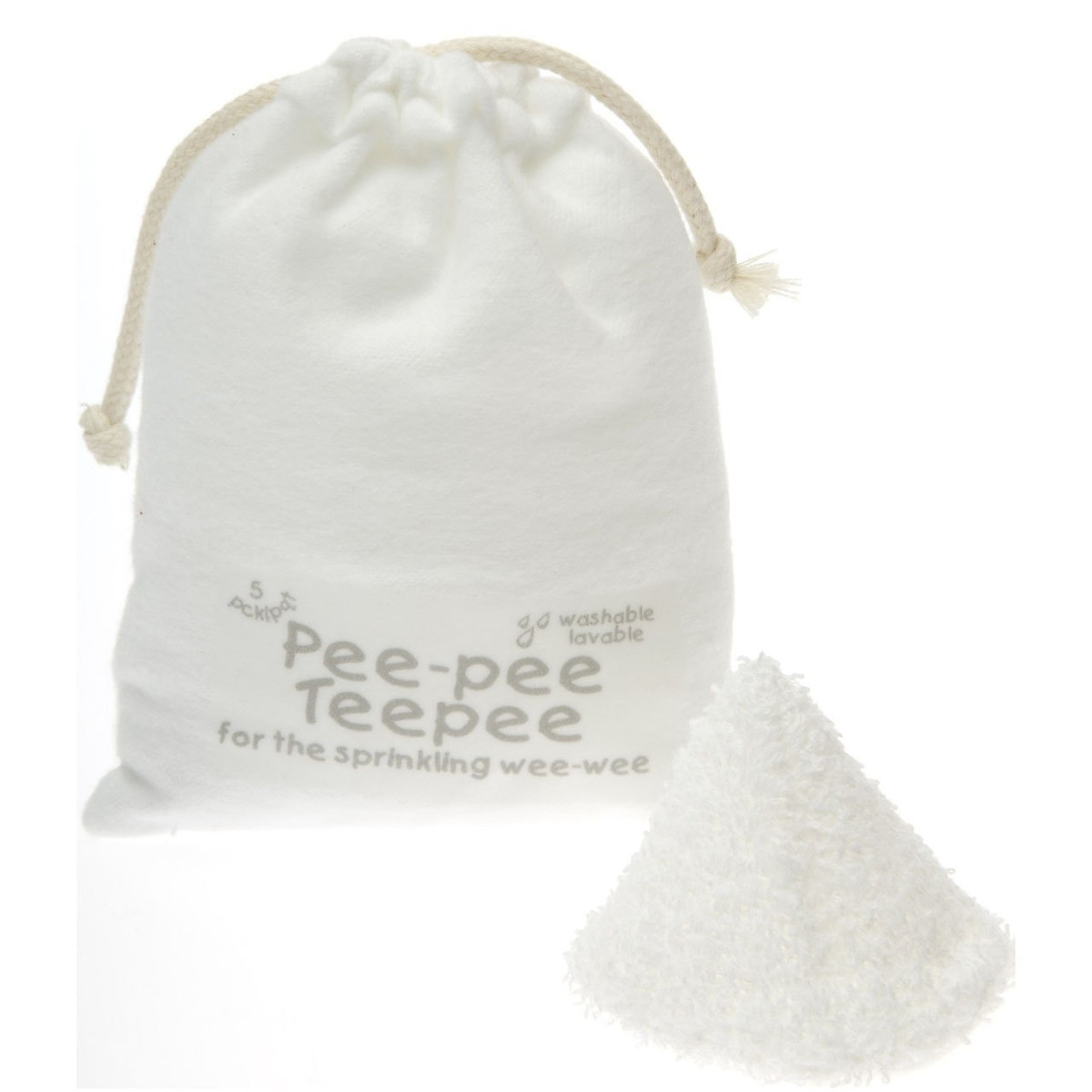 Pee Pee Teepee Terry White with LAUNDRY bag 5 pieces baby boy pee shield babyboy essentials baby boy diaper cover for boys teepee pee shield pee covers