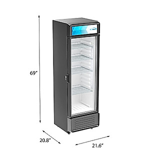 KoolMore MDR-9CP Display-Refrigerator, 9 cu.ft. Single Swing Door, Black