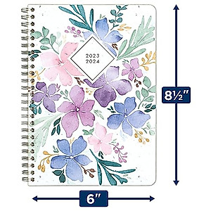 2023-2024 Cambridge® GreenPath Academic Weekly/Monthly Planner, 5-1/2" x 8-1/2", Floral, July 2023 to June 2024, GP40-200A