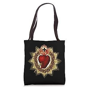 Sacred Heart of Jesus Art Christ Vintage Catholic Blessing Tote Bag