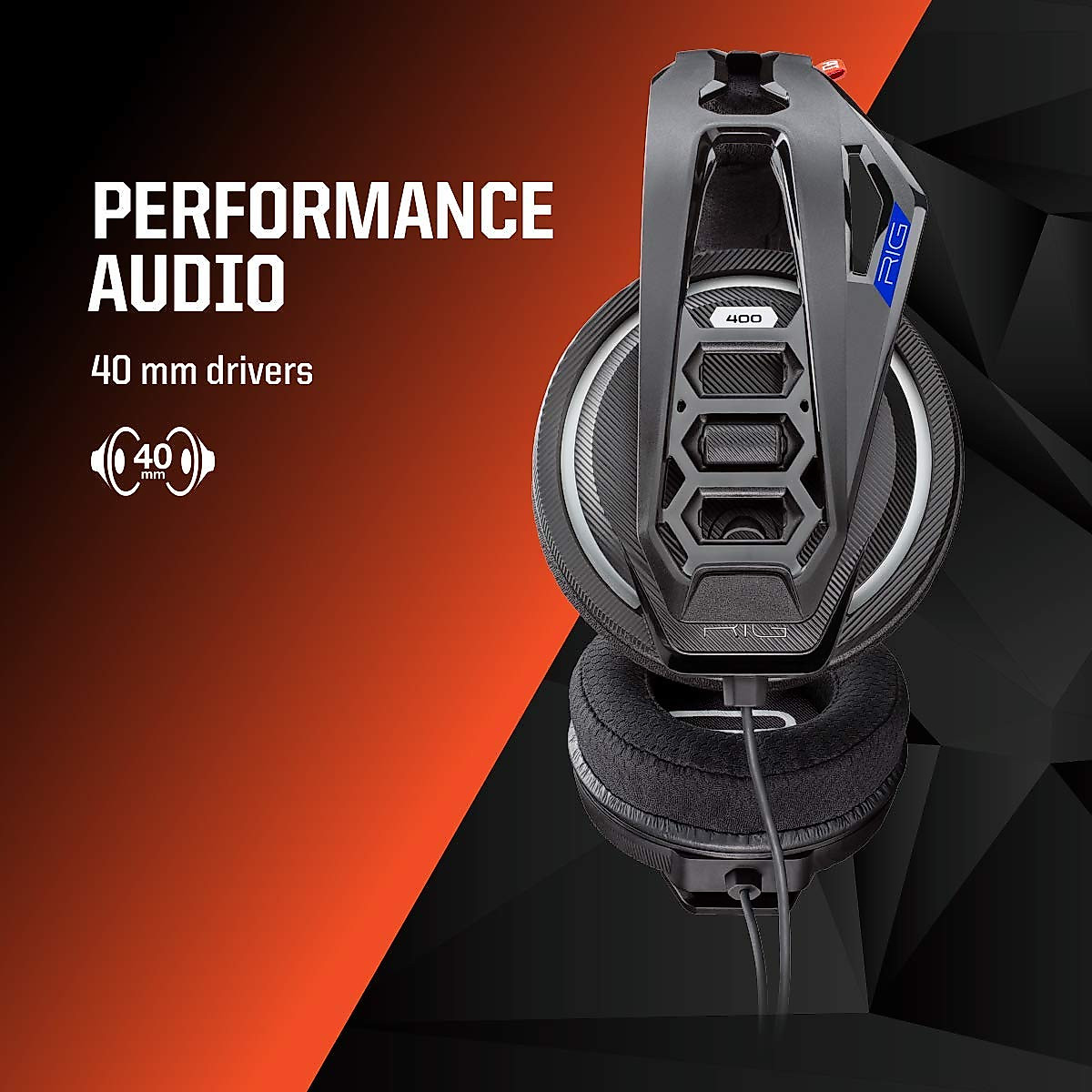 RIG 400HS Stereo Gaming Headset for PS4 with Noise-Cancelling Mic and Performance Audio (Renewed)