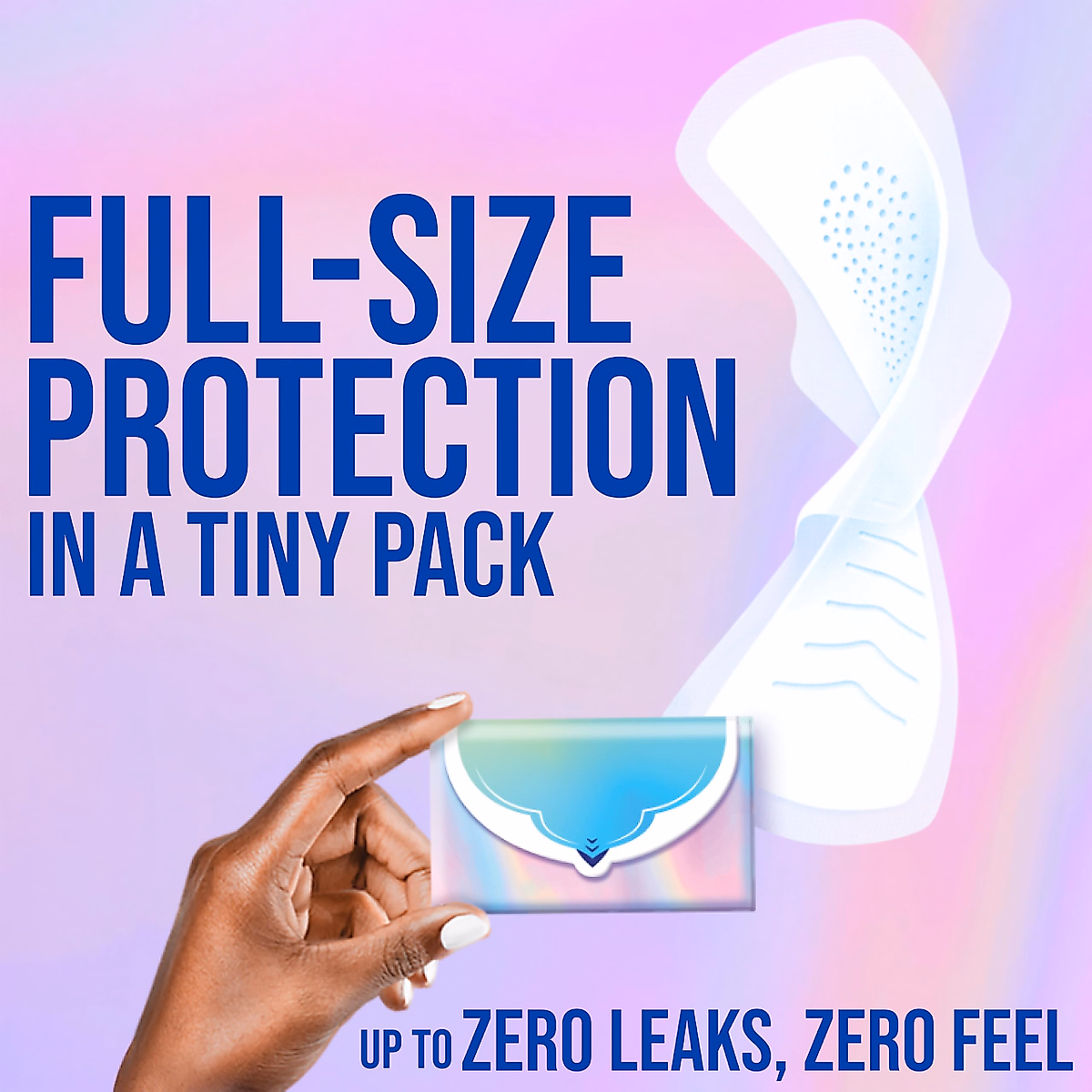 Always Pocket Feminine Pads for Women with FlexFoam, Size 2, Heavy Flow, with Wings, Unscented, 20 Count