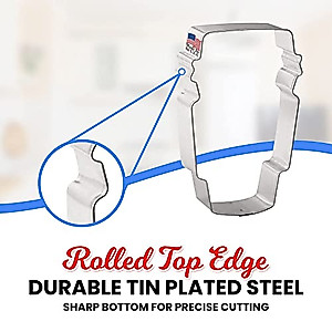 Foose Latte Cup Cookie Cutter 4 Inch –Tin Plated Steel Cookie Cutters – Latte Cup Cookie Mold