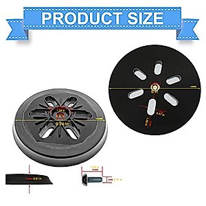 6" Replacement Sanding Pad Compatible with Bosch Orbital Sanders ROS65VC 1250DEVS 3727DVS 3727DEVS ，6 Hole Hook-&-Loop Sander Backing Pad，Replace RS6045 & RS6046