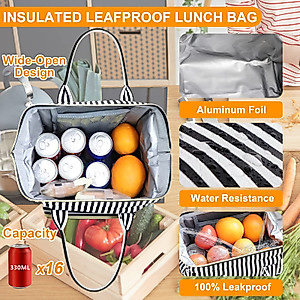 YESBAG Lunch Bag,Large Water-Resistant Leakproof Insulated Lunch Box Cooler Tote Bags for Work,Travel and Picnic,Women & Men