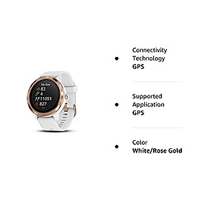 Garmin 010-01769-09 vívoactive 3, GPS Smartwatch with Contactless Payments and Built-in Sports Apps, 1.2", White/Rose Gold (Renewed)