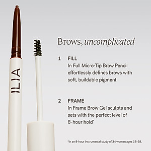 ILIA - In Full Micro-Tip Brow Pencil | Non-Toxic, Vegan, Cruelty-Free, Clean Makeup (Soft Brown)