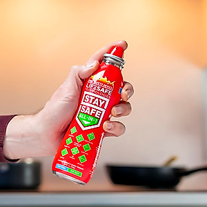 LifeSafe Technologies StaySafe All-in-1 Portable Fire Extinguisher - Compact & Easy to Use, for Home, Kitchen, Car, Garage, Boat, Non-Toxic & Eco-Friendly, Tackles 10 Types of Fire, Pack of 3