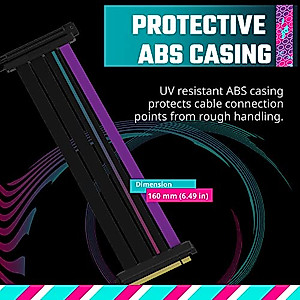 Cooler Master MasterAccessory Vertical Graphics Card Holder Kit V3 with Premium Riser Cable PCI-E 4.0 x16-165mm, Compatibility PCIe 4.0 and Older for E-ATX, ATX, Micro ATX Case (MCA-U000R-KFVK03)