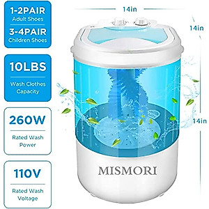MISMORI Portable Shoes Washing Machine, Portable Shoes Washing Machine, Mini Portable Washing Machine, Smart Lazy Automatic Shoes Washer, For Apartments Camping Dorms Business Trip College Rooms