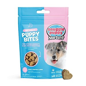 Snuggle Puppy Puppy Bites Gut Health Supplement - Dog Probiotics & Prebiotics for Gut Health - Pet Supplement and Supplies for Dog Health - Dog Digestive Health Support - 60 Soft Chews