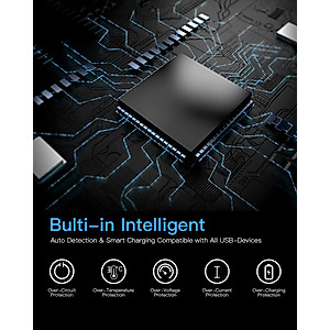 Charging Station for Multiple Devices - 6 Port Fast Charging Station for iPhone iPad Android and Tablet - Multi Charging Station - Phone Charging Station with 6 Mixed Cables Included(UL Certified)