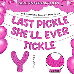 Fulmoon Pre Strung Bachelorette Banner Bachelorette Party Decorations Glitter Bridal Shower Sign for Wedding Party Favor Supplies Gifts Ideas(Hot Pink)