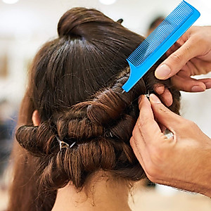 16 Pieces Rat Tail Comb Foiling Combs Steel Pin Rat Tail Fiber Heat Resistant Teasing Combs with Stainless Steel Pintail for Women Girls Hair Styling