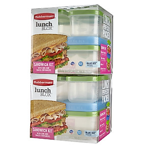 Rubbermaid LunchBlox Side Container, Green, Pack of 2