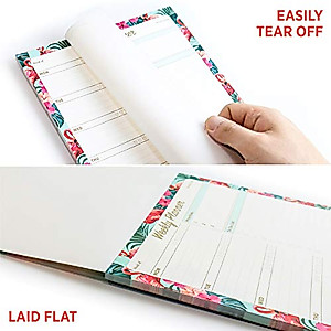 Oriday Weekly Planner Task Organizer Pad - 52 Sheets Undated Tear-away Planning Notepad (7.8x10 Flamingo)