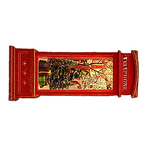 Airshi Snow Globe Lantern, 3PCS LR44 Button Battery Telephone Booth Designed PC Christmas Decorations for KTV (Christmas Tree)