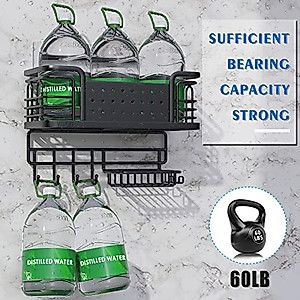 VNKZI Full Stainless Steel Adhesive Shower Caddy Shelf Organizer, No Drilling Rustproof Wall Stall Basket High Suction Shelves with Soap Sponge Holder, Bathroom Storage Rack