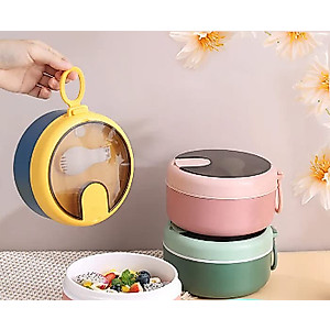 Souper Duper Ramen Bowl Set with Utensil & Saucer • Microwave, Serve & Eat Noodles in the Same Soup Bowl • Grab-and-Go Leak Proof Lid • Easy to Clean • Freezer Safe • For Dorm, Office, Home