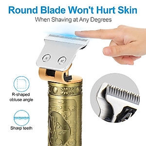 Hair Clippers for Men, Professional Cordless Beard Trimmer with 4 Guards, Haircut & Grooming Kit for Men Rechargeable LED Display, Zero Gapped Electric Shavers - Men's Gifts