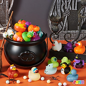 JOYIN 24 PCS Halloween Rubber Ducks, Halloween Ducks Toys for Trick or Treating Goodie Bag Fillers, Bathtub Toys Duckies for Halloween Party Favors Decorations, School Classroom Game Prizes