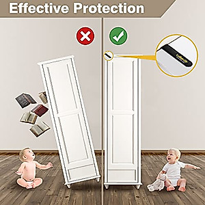 LuBanSir Furniture Anchors, 6 Pack Furniture Wall Anchor Straps for Dresser, Shelves, Bookcase Anti-Tip Safety