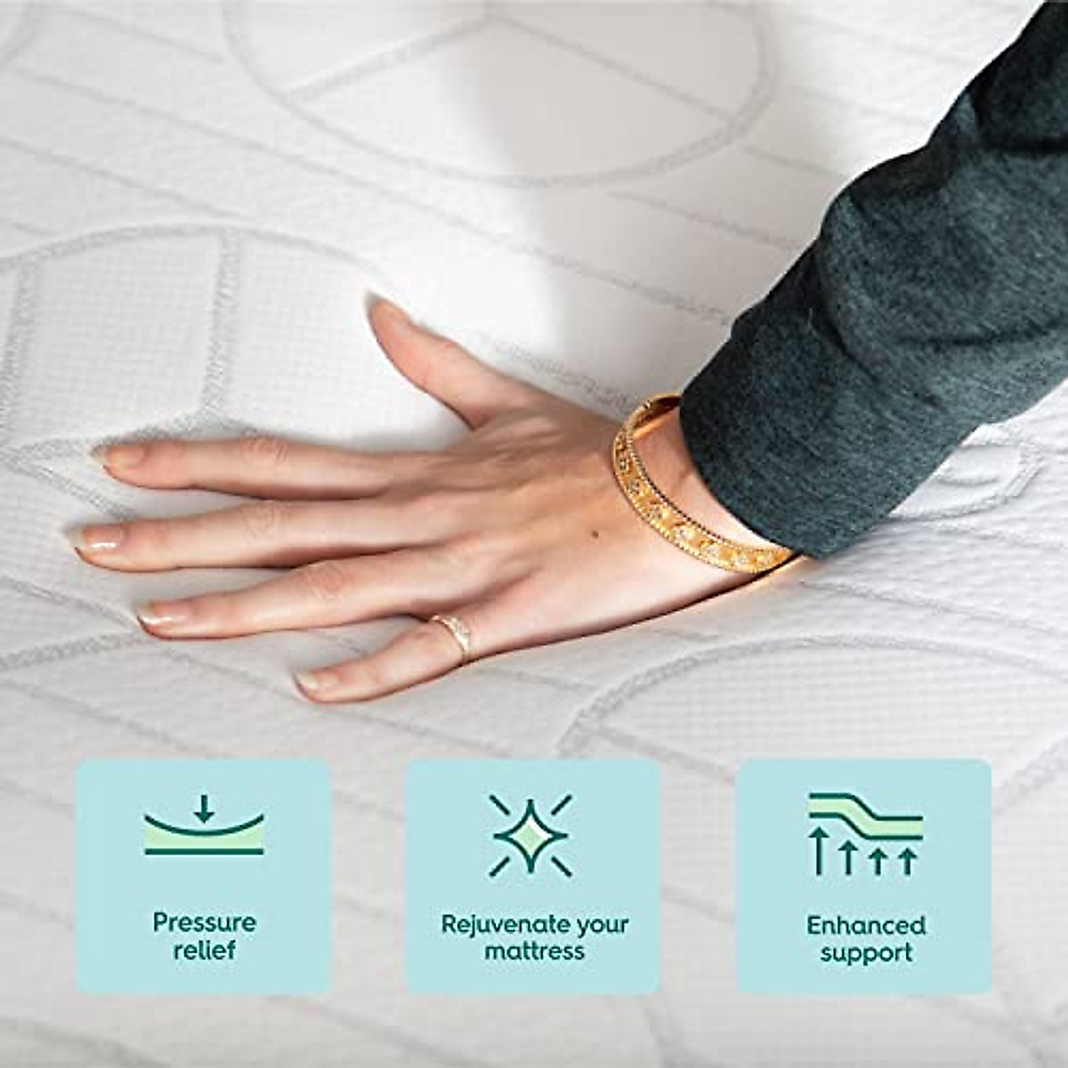 Sleepyhead 3-Inch Twin XL Mattress Topper - Gel-Infused Memory Foam Topper with Washable Cover - College Dorm Room Essential (Twin XL, 3'' Gel Topper)