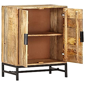 vidaXL Sideboard Buffet Kitchen Storage Cabinet with Doors Liquor Dining Room Hallway Cupboard Console Table Accent Cabinet Entryway Solid Wood Mango