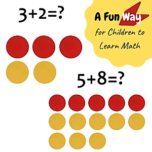 Mr. Pen- Two Color Counters, 100 pcs, Counters for Kids Math, Counters, Math Counters, Red and Yellow Counters, Math Counters for Kids, Counting Chips, Counters for Math