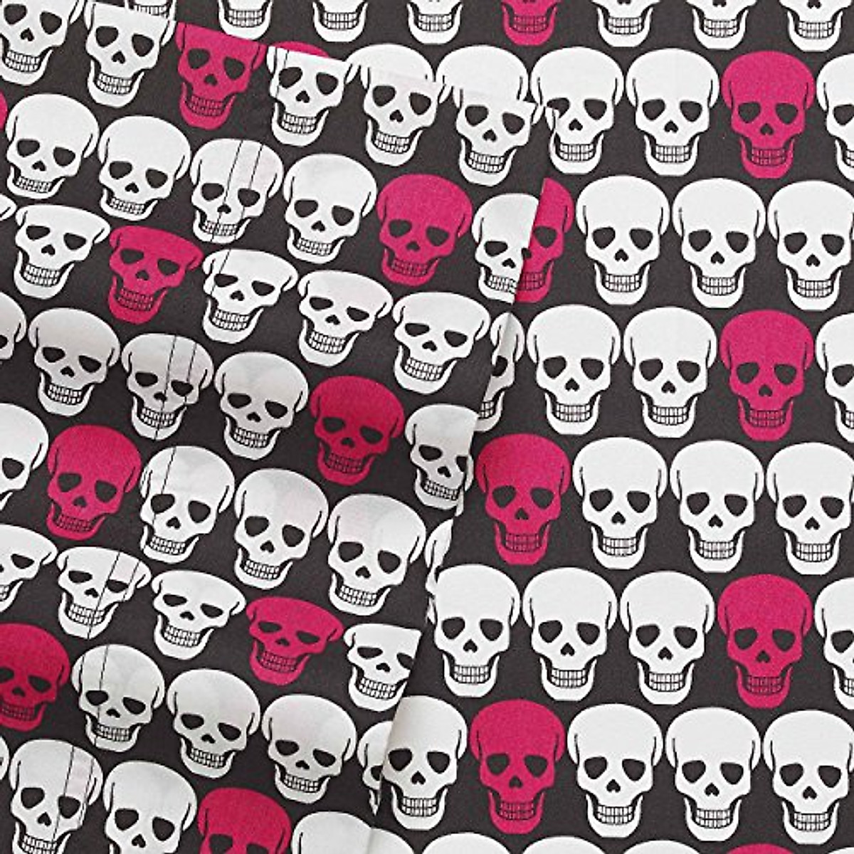 Betsey Johnson - Queen Sheets, Silky & Lightweight Bedding, Fade & Wrinkle Resistant (Skulls, Queen)