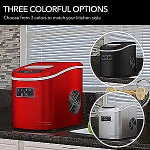 Whynter IMC-270MR Compact Portable 27 lb capacity-Red Ice Makers, One Size